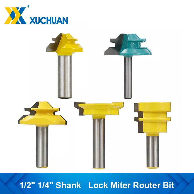 Wood-Router-Bit-1-2-1-4-Shank-45-Degrees-Lock-Miter-Router-Bit-Joint ...