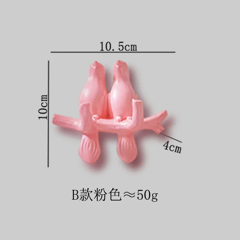 Полимерные крючки в виде птиц настенные украшения для спальни двери бесшовные крючки для