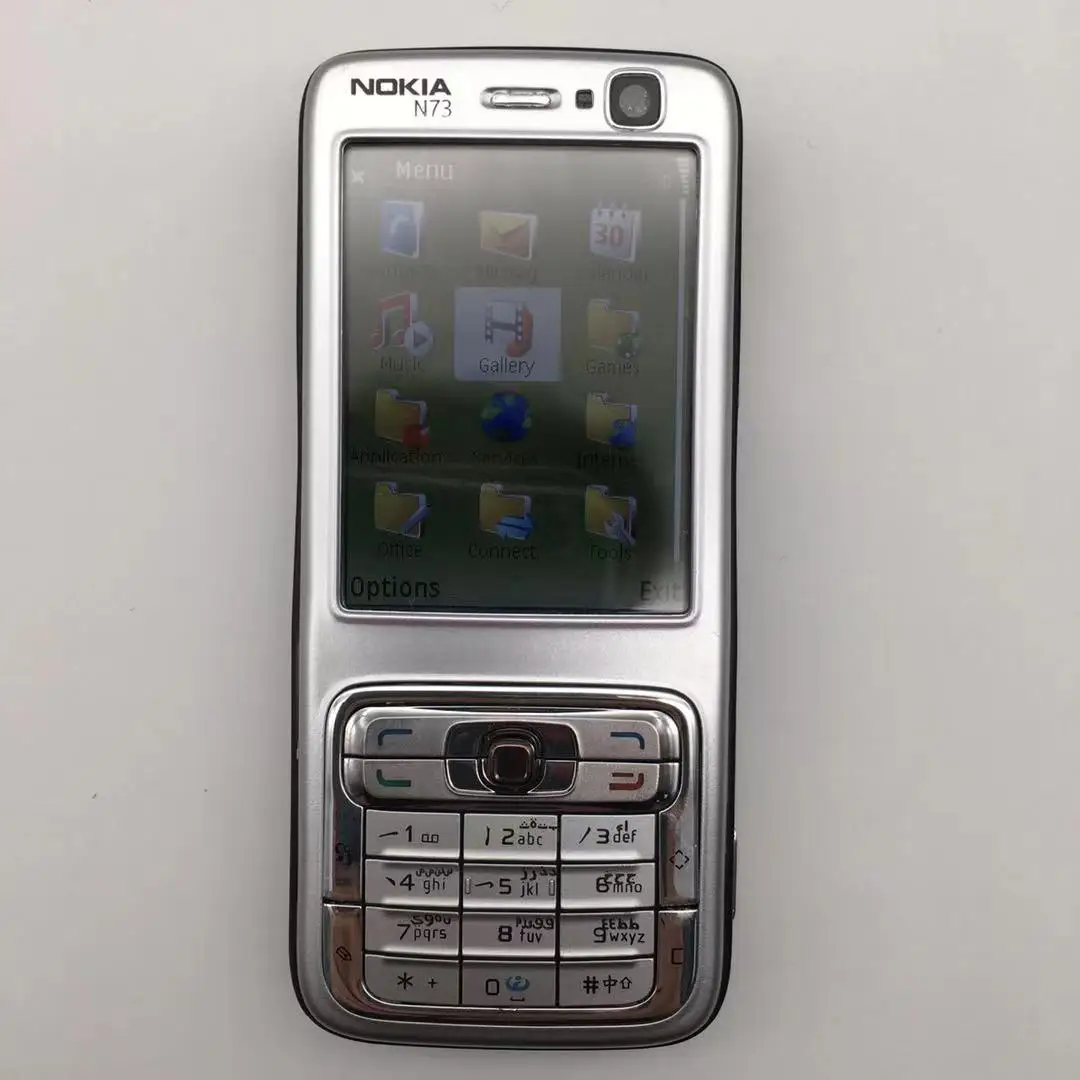 Nokia N73 Refurbished-Original N73 Phone 3G GSM 3.15MP Unlocked N73 English/Arabic/Russian ...