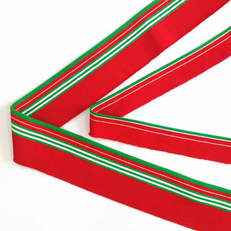 JIETAI красочные мерсеризованный хлопок ткань вязаная полоса ребра ...