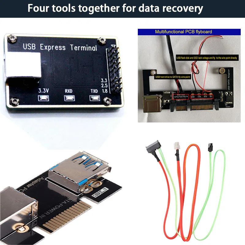 USB ความเร็วสูง Terminal 4PIN/SATA Power Adapter สาย USB Hard Disk บิน ...
