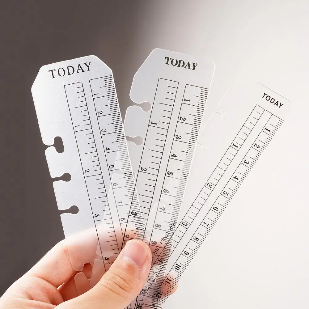 Plastic Ruler Notebook | Plastic Bookmark Ruler | Drawing Ruler Planner ...