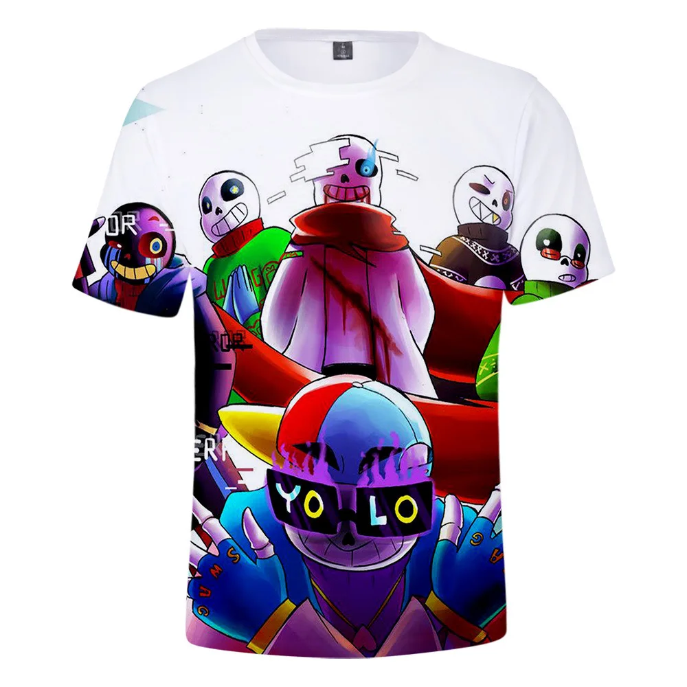 Sans Undertale Cosplay T shirt 3D Print Funny Tshirt Men Summer Casual ...