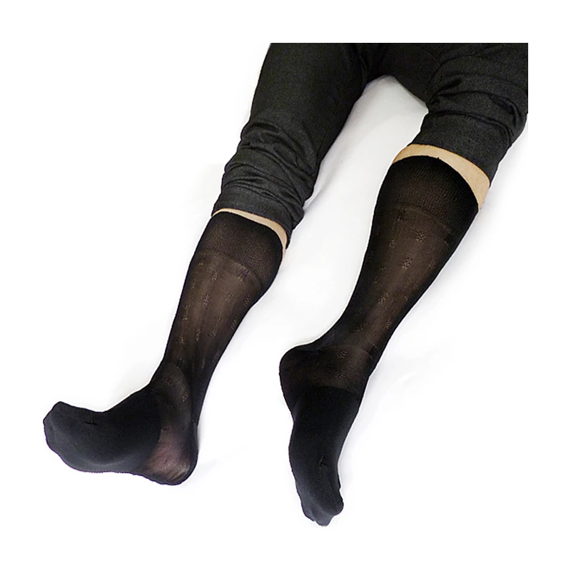 Sheer Thin Mens Nylon Silk Socks Dress Suits Male Formal TNT Socks ...