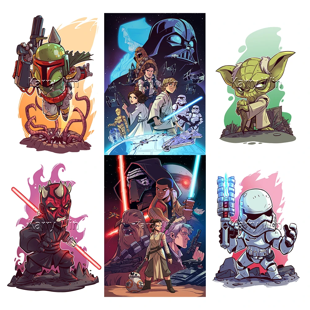 Diamond Painting Star Wars Characters Cartoon 5D DIY Art Embroidery Kit ...