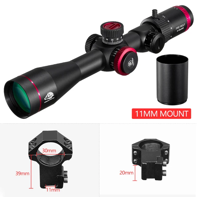 FIRE WOLF QZ 4-16X44 Scope FFP Red Green Hunting Optical Sight Sniper ...