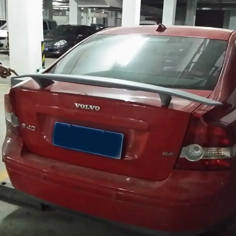For-Volvo-S40-Spoiler-ABS-Material-Car-Rear-Wing-Primer-Color-Rear ...