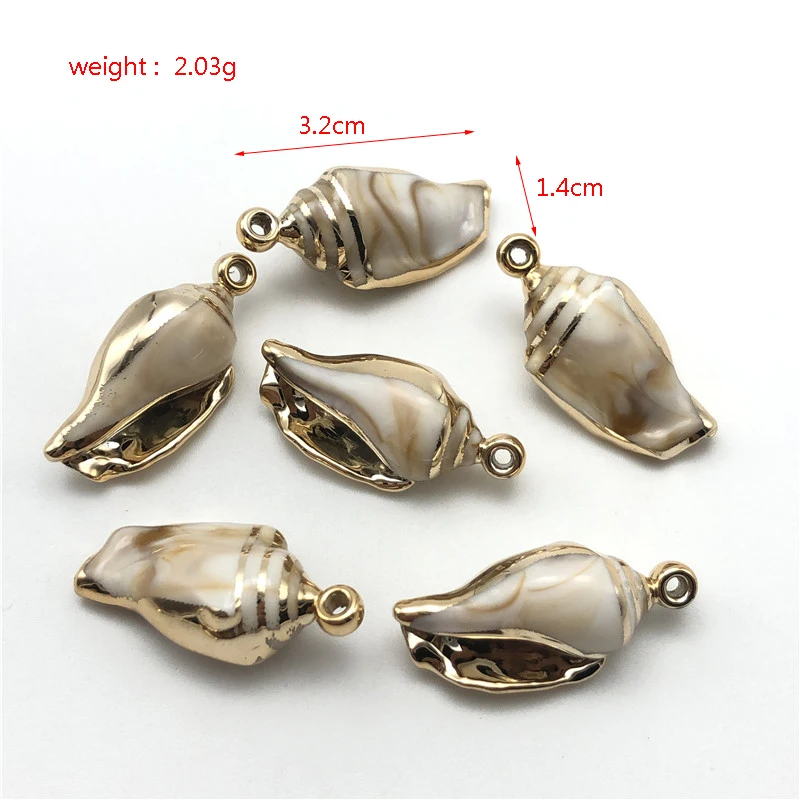 10pcs charm ocean beach shell conch pendant for fashion jewelry making ...