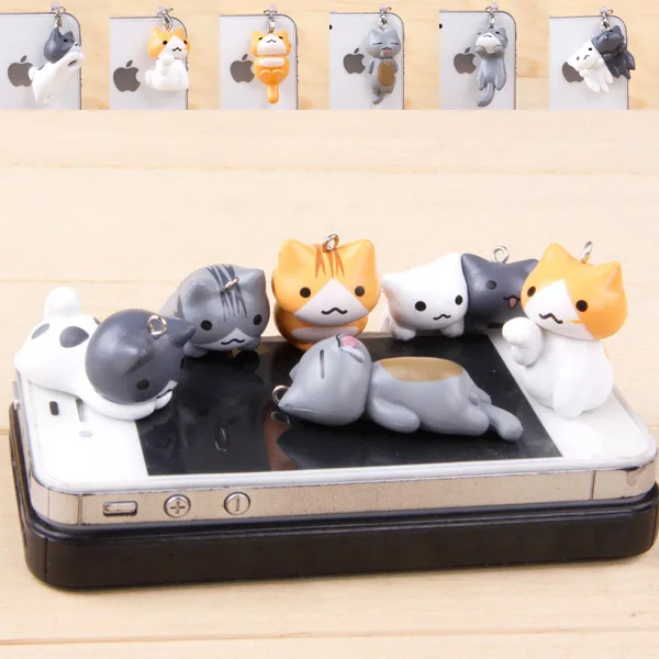 6pcs-set-Cute-Cat-Dust-Plug-Phone-Anti-Dust-3-5mm-Universal-Phone-Dust ...