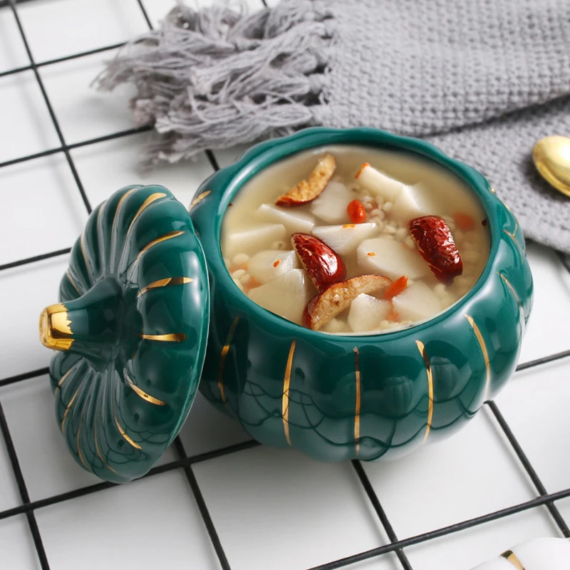 Phnom Penh Ceramic Soup Bowl With Lid Steamed Egg Cup Soup Pot Small ...