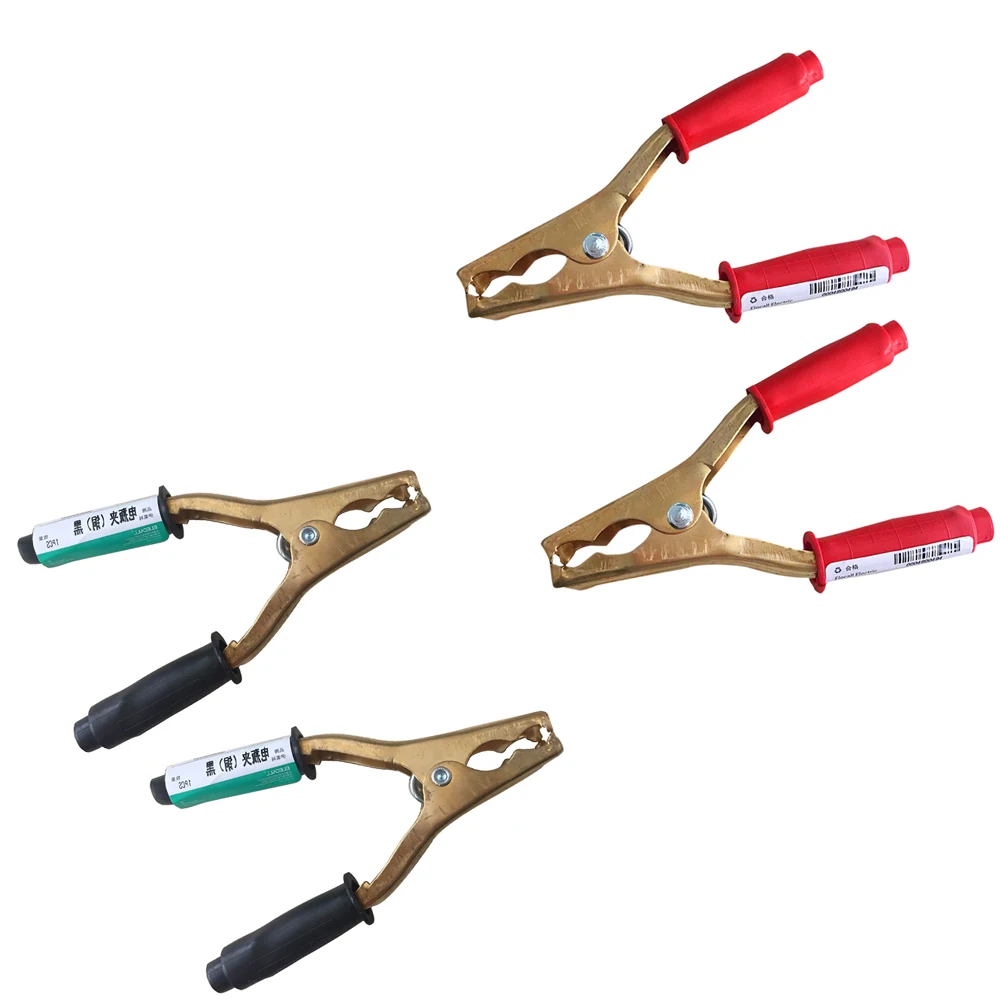 1pair/2pairs Big Copper Plated Insulated Car Battery Clips Alligator ...