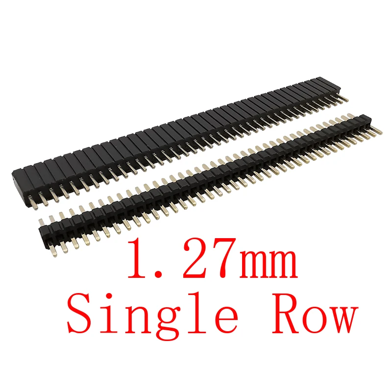 2/5/10 Pair 1.27mm Pitch Single Row Pin Header 1x40Pin Male Female dislocation PinHeader ...