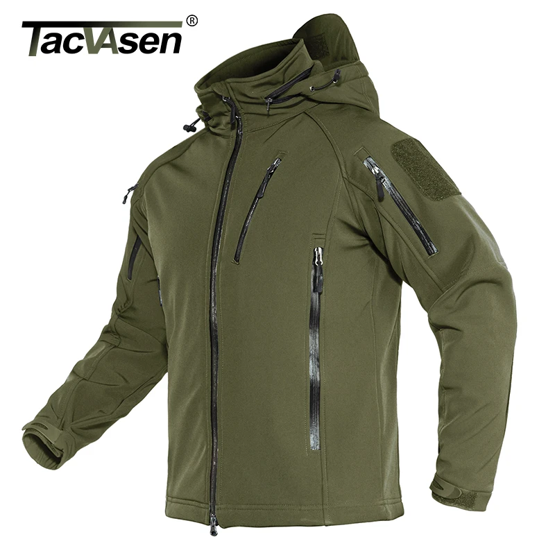 Tacvasen Airsoft Military Tactical Jacket Men Winter Fleece Lining ...