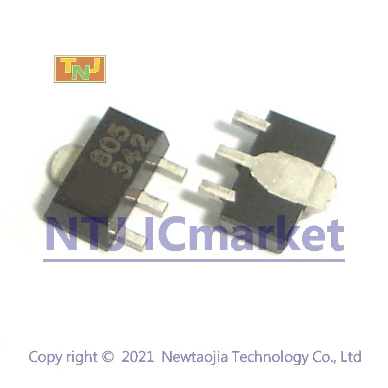 10-PCS-LM78L05F-SOT-89-805-SMT-3-Terminal-0-1A-Positive-Voltage ...