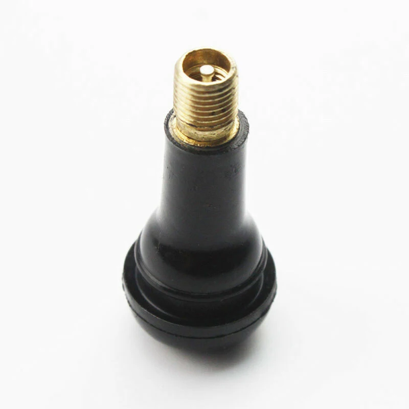 100Pcs Black PC TR-413 Car Tire Valve Stems Wheel Cap Short Snap-In ...
