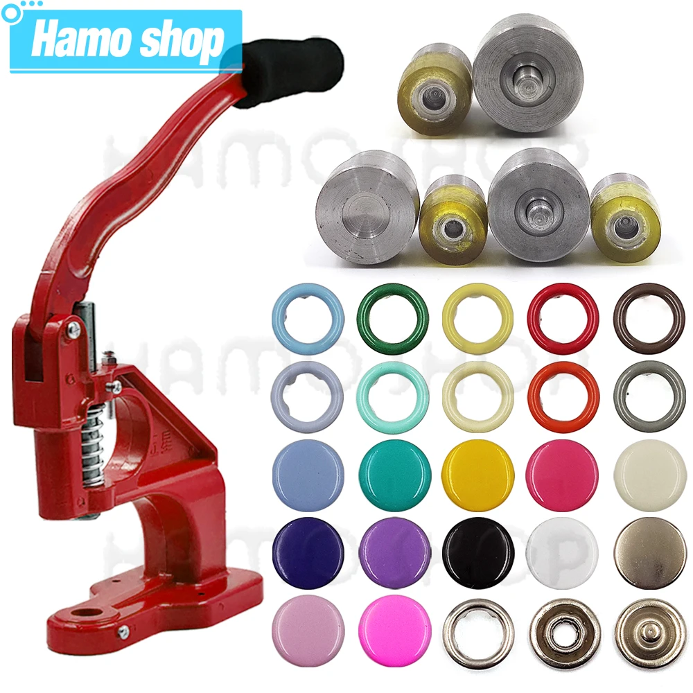 100 Sets Metal Prong Snap Button Fasteners With Mold Machine Prong Ring ...