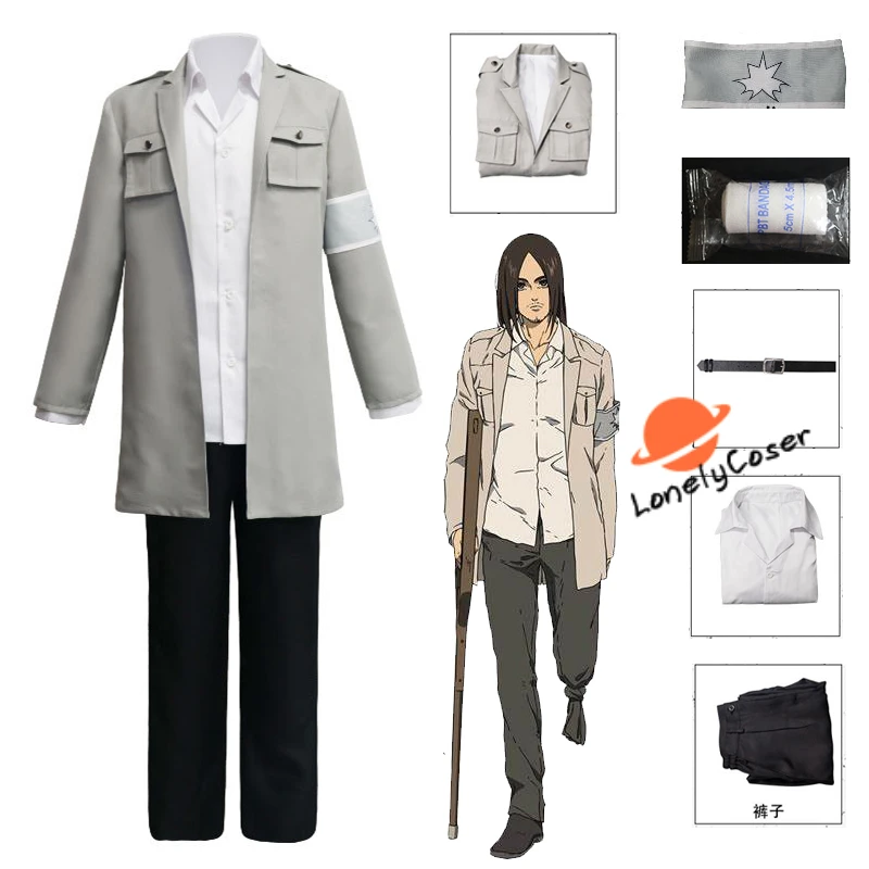 Disfraz de Anime Attack on Titan Eren Jaeger para hombre y mujer, traje ...