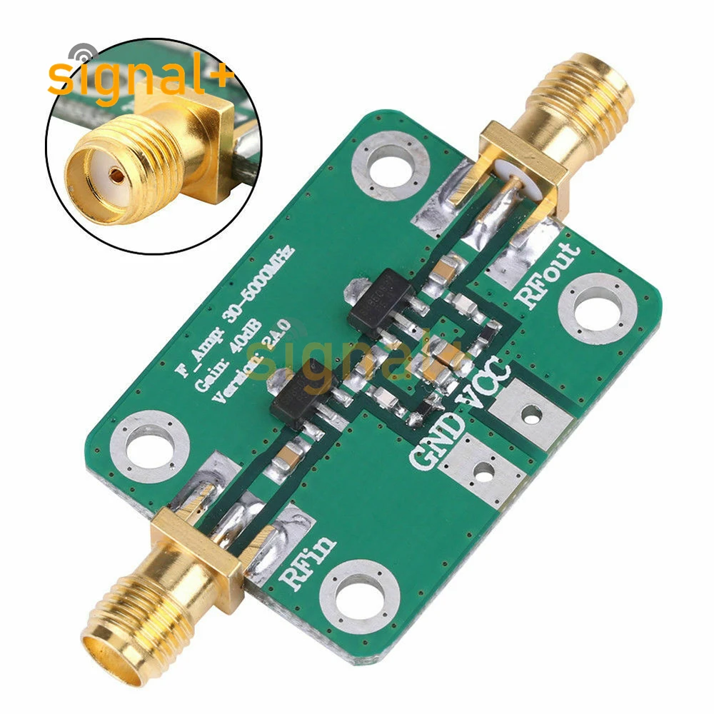 30-4000mhz 40db Gain Rf Broadband Amplifier Module For Fm Hf Vhf/uhf 50ω Ubs High Frequency ...