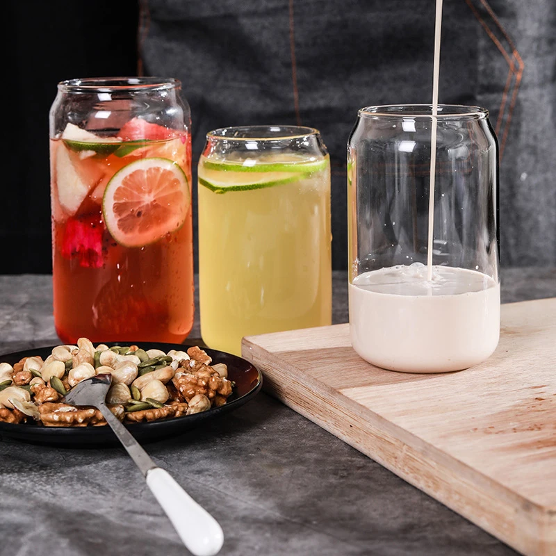 400-550ML-Creative-Can-Shape-Tea-Juice-Milk-Glass-Cup-Coffee-Mug-Wine ...