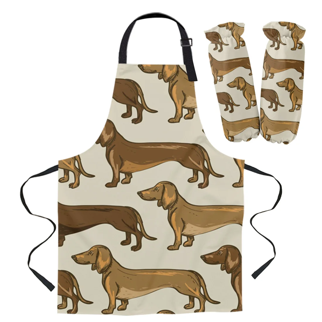 Dachshund-Dog-Cute-Pet-Apron-Cuff-Oven-Mitts-Woman-Kid-Bibs-Home ...