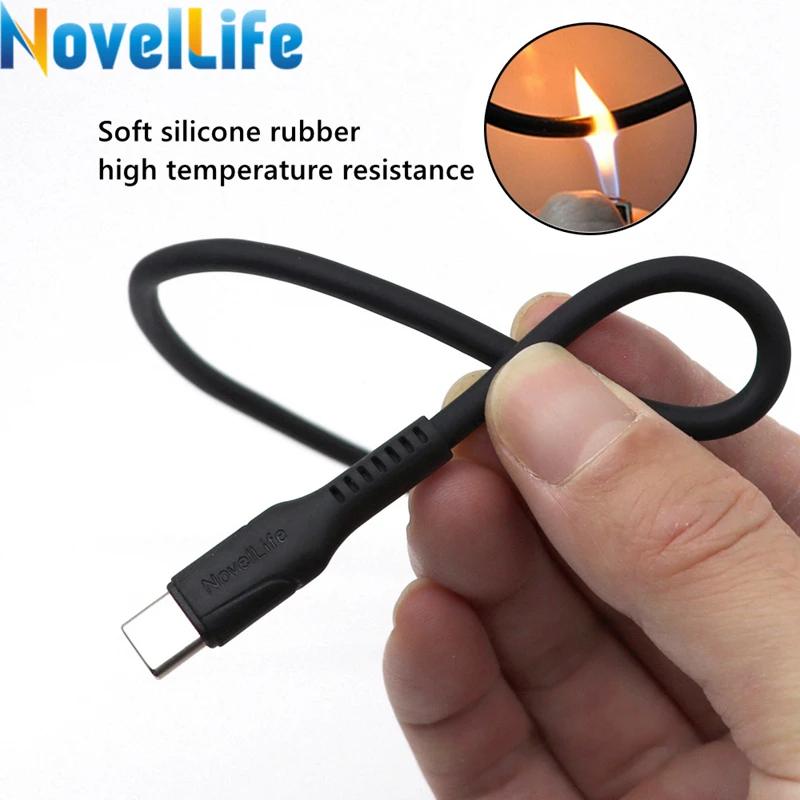 NovelLife 1.5 Instrument Type C USB DC Cable Soft Silicone Rubber PD ...