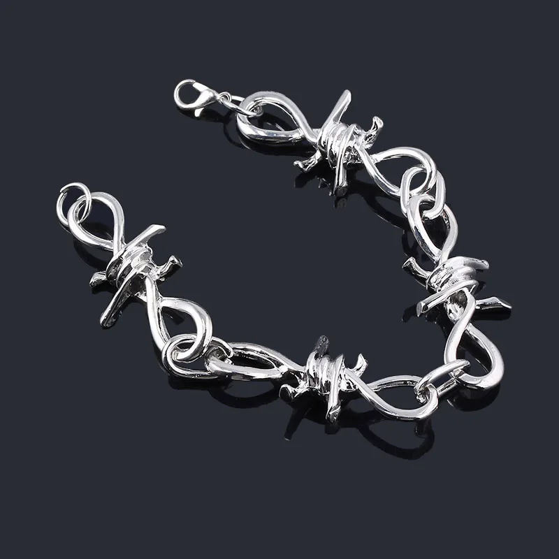 Fashion Thorns Unisex Bracelets Punk Style Harajuku Streetwear Barbed ...