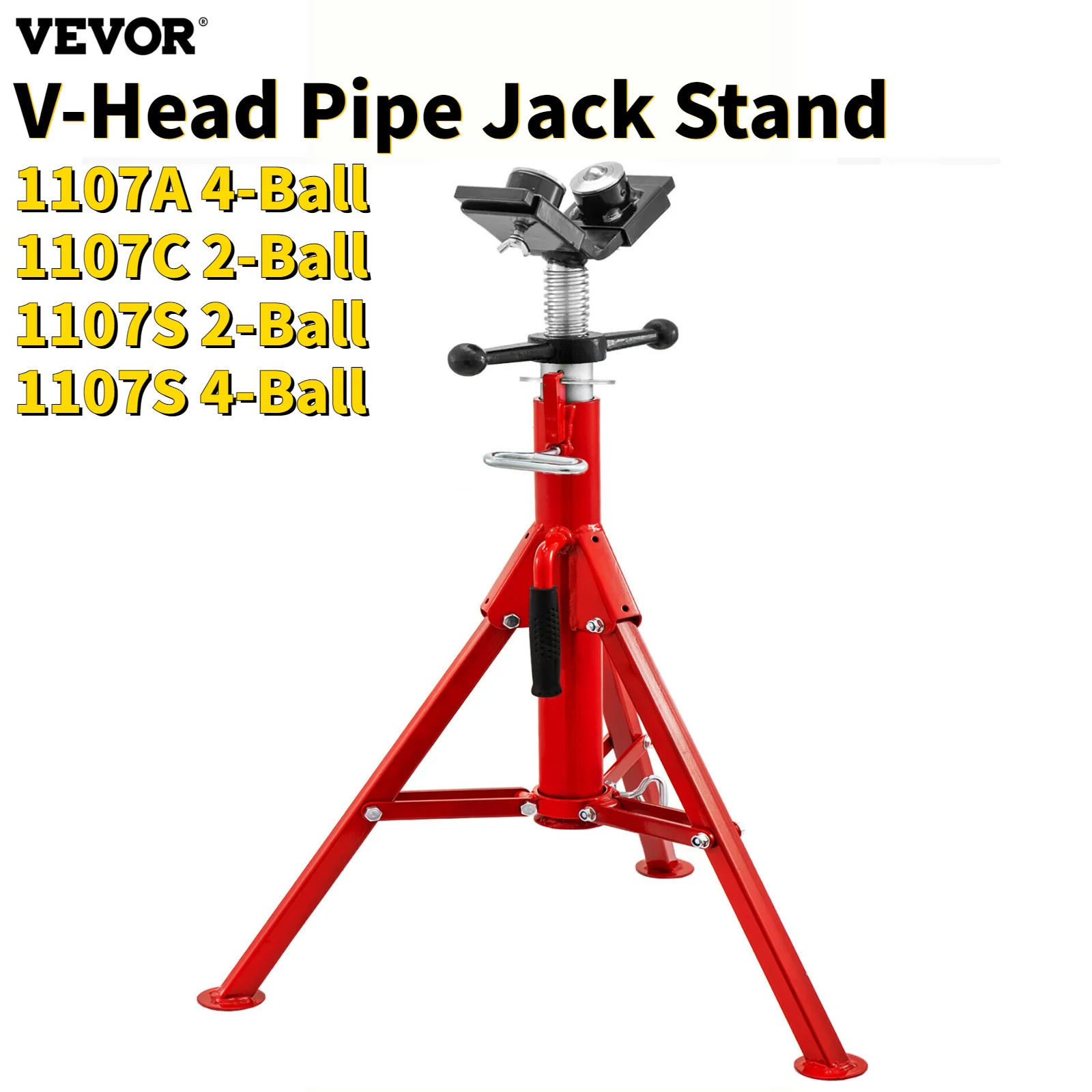 VEVOR Pipe Holding Stand V Head 1107A 1107C 1107S With 2/4 Ball ...