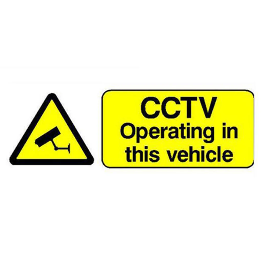CCTV Operating In This Vehicle Self Adhensive Sticker Sign Car Taxi Bus ...