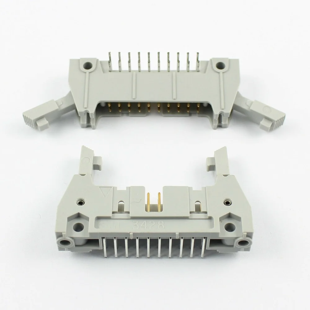 2pcs-2-54mm-Pitch-2x10-20-Pin-Male-Right-Angle-Ejector-Header-Cable ...