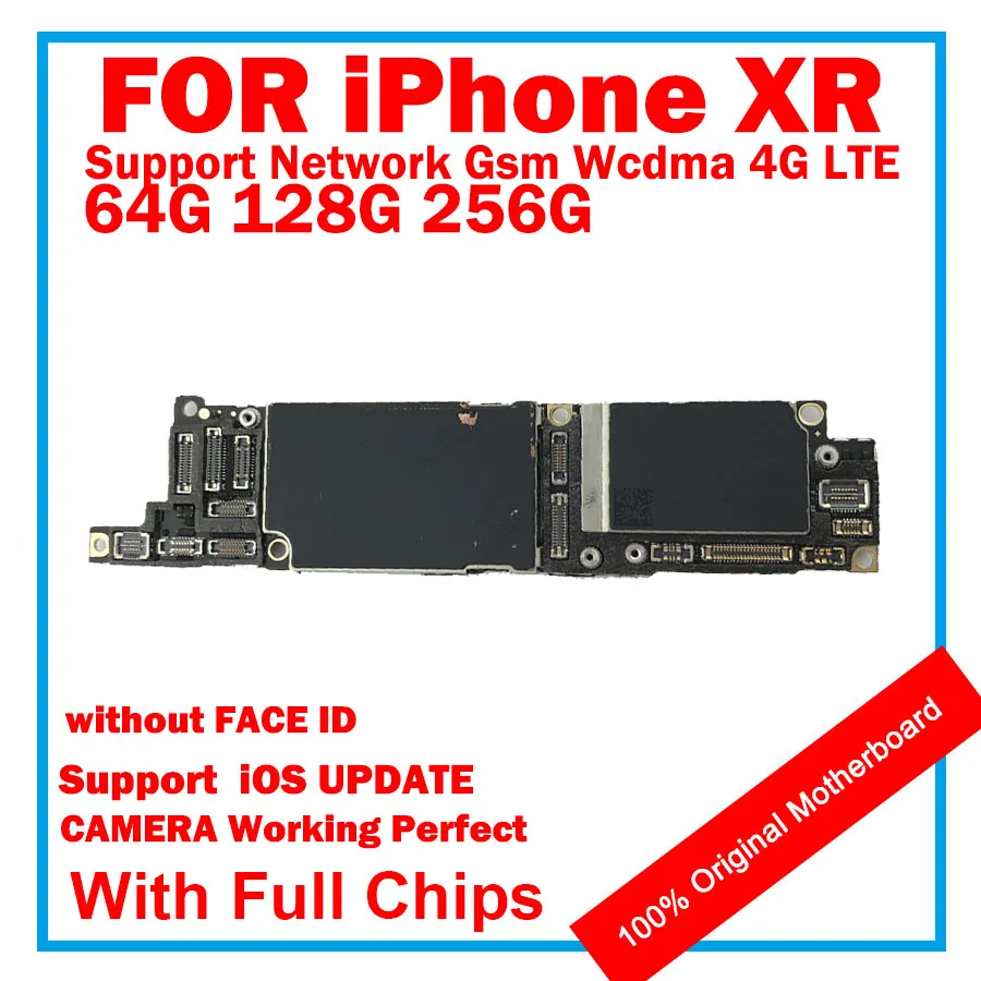 Free shipping Original Unlocked For iPhone XR 64GB 128GB Motherboard ...