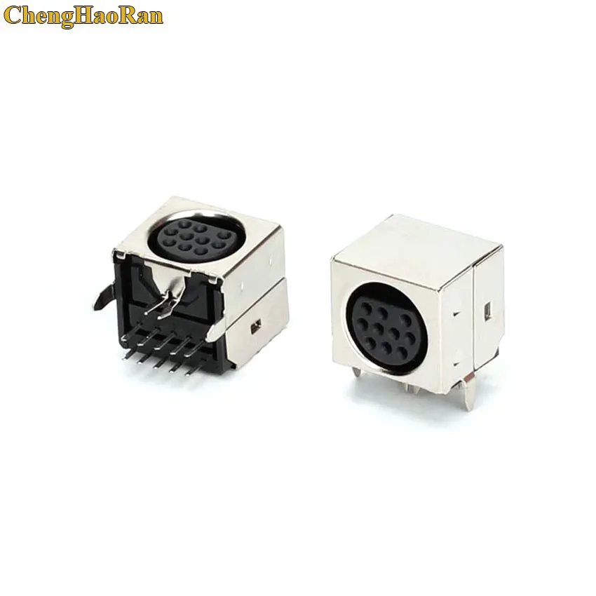 Chenghaoran 1pcs Md Housing Female Din 10 Mini Pin S-video Adapter ...