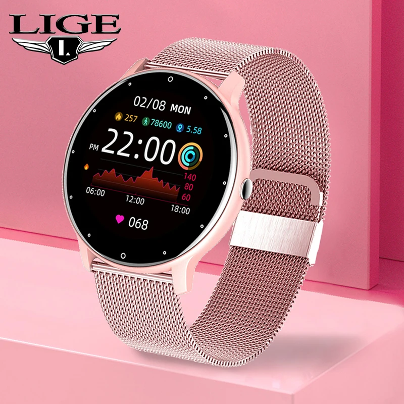 LIGE reloj inteligente deportivo para hombre y mujer, accesorio de pulsera resistente al agua ...