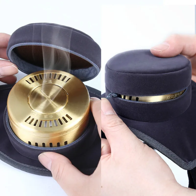 3colors Velvet Bag Smokeless Moxibustion Box Chinese Moxa Sticks Burner ...