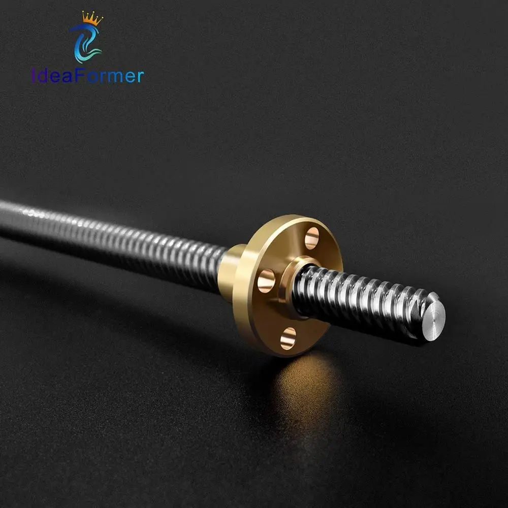 T8 Lead Screw Lead 2/4/8mm OD8mm Pitch 2mm Trapezoidal Spindle Screw Length 150-600mm With Brass ...