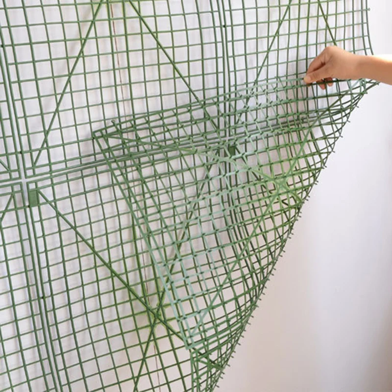 8pcs Plastic Flower Row Shelf Wall Base Plastic Grid Shelf Artificial ...