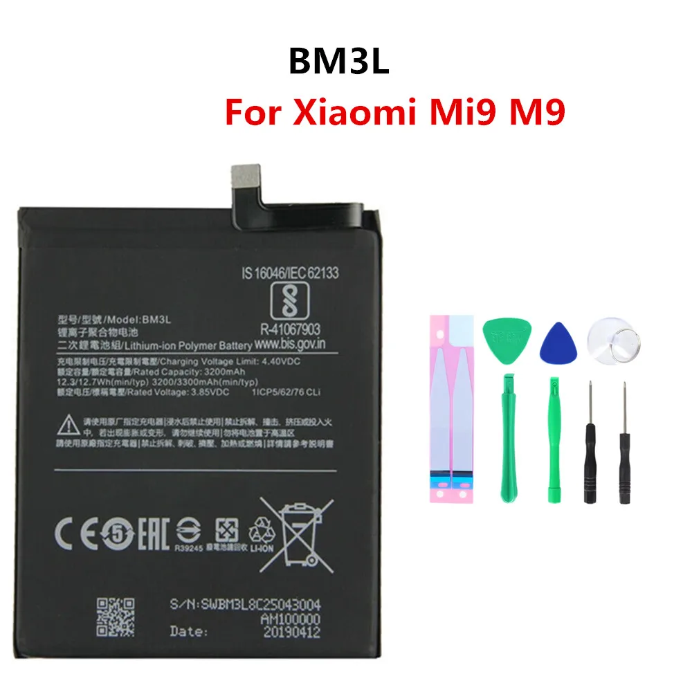 100% Original Bm3b Bm3j Bm3l Bm3k Bm3e Battery For Xiaomi Mi 8 9 Mi9 M9 ...