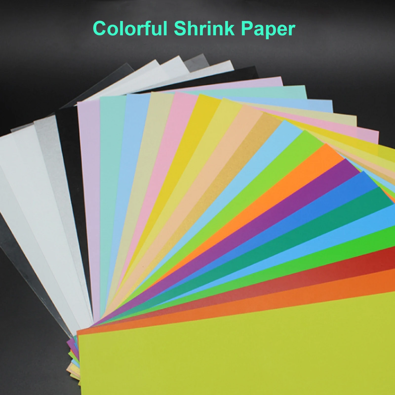 20pcs colorful Plastic paper heat Shrinks tool shrink films sheet kits ...