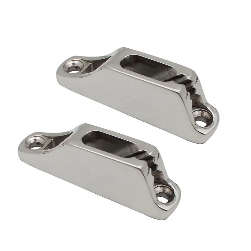 2PCS-Clam-Cleats-81mm-Stainless-Steel-316-Marine-Boat-Mooring-Mirror ...