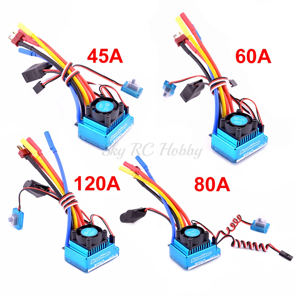 NEW 45A 60A 80A 120A Brushless ESC Electric Speed Controller Dust-proof ...