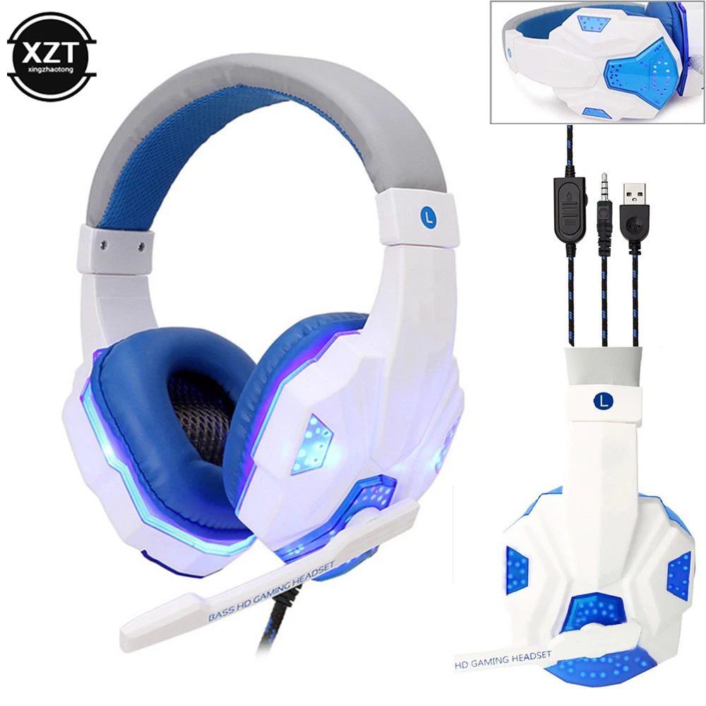 Professional-Led-Light-Wired-Gaming-Headphones-With-Microphone-For ...