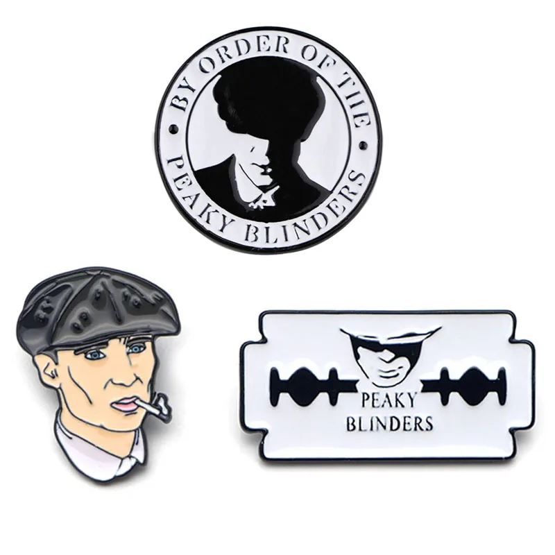 K79 High Quality Peaky Blinders Tv Metal Enamel Paint Badge Pins ...