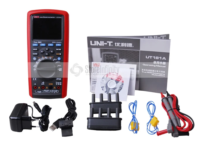 Рю RMS Datalogging Цифровой мультиметр UNI-T UT181A DMM измеритель ...