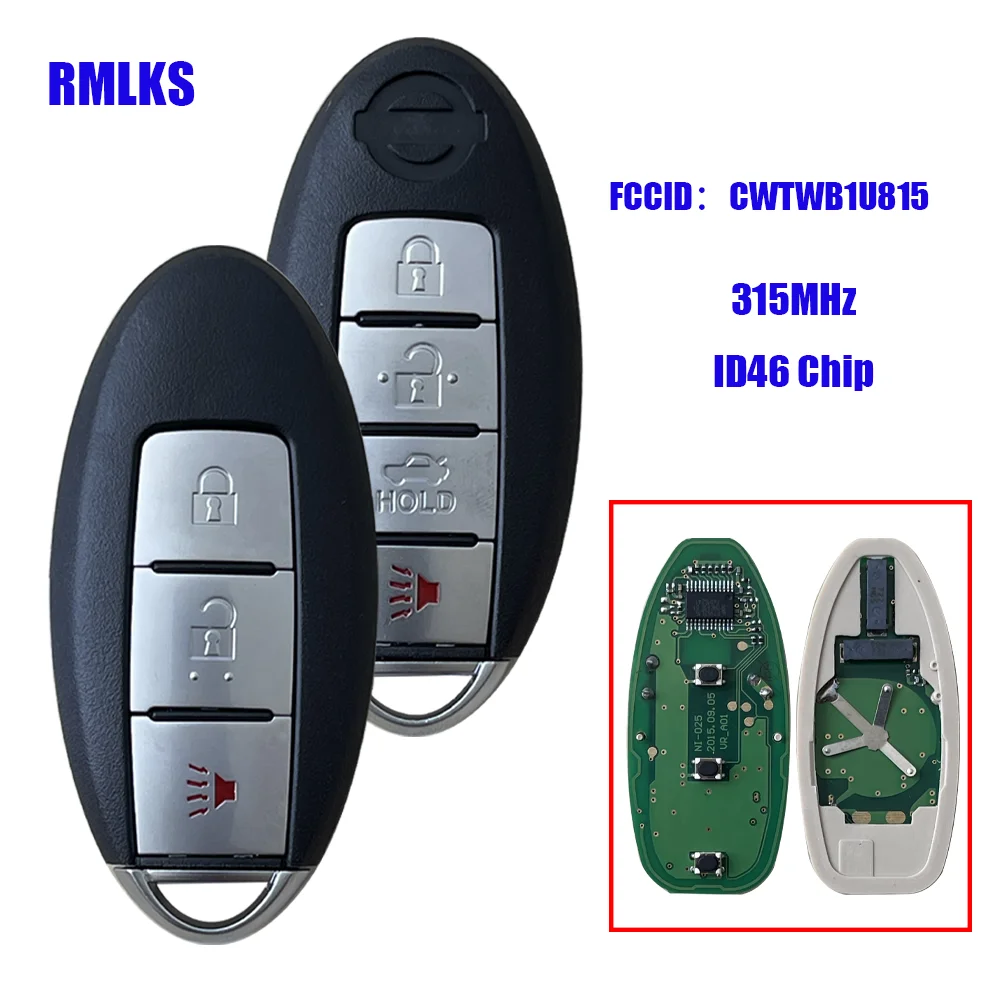 315Mhz ID46 Chip PCF7952 Chip Smart Card Auto 3 4 Button Remote Smart ...