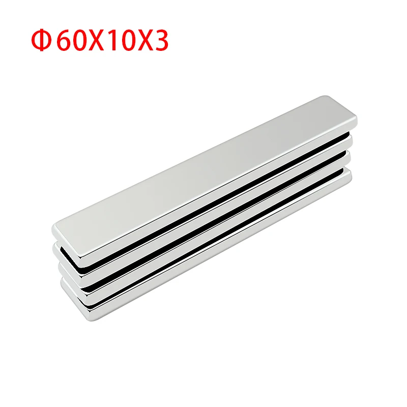 Super Strong Powerful Neodymium Magnet Strip 60x10x3mm Big Rectangle ...
