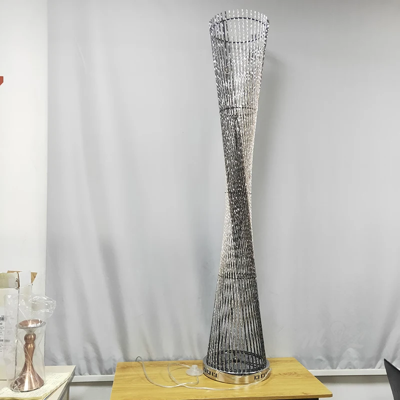 모던 Led 스탠딩 램프 알루미늄 타워 플로어 램프 거실 조명 스탠드 로비 홈 장식 플로어 조명 Ac90 26v 램프바닥