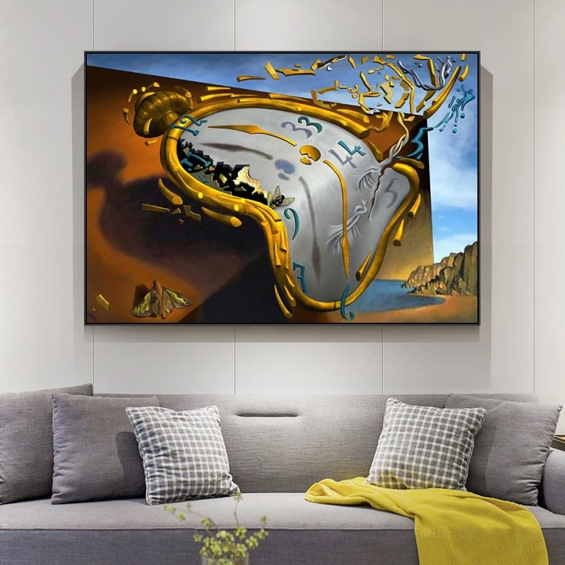 Home & Living The Persistence of Memory Canvas Wall Art Salvador Dali ...