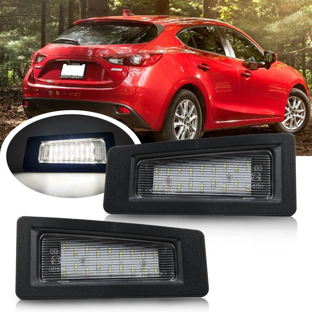 2PCS-Car-Rear-LED-License-Plate-Light-Number-Plate-Lamp-For-Mazda-3 ...