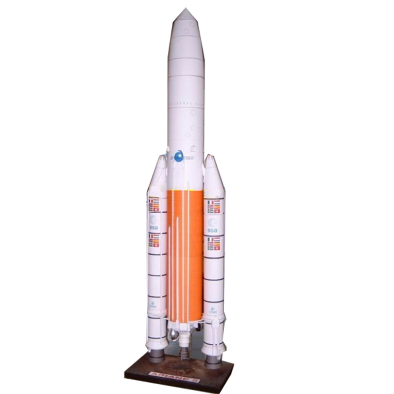 Paper Model Ariane 5 Rocket Science and Technology Space Puzzle DIY ...