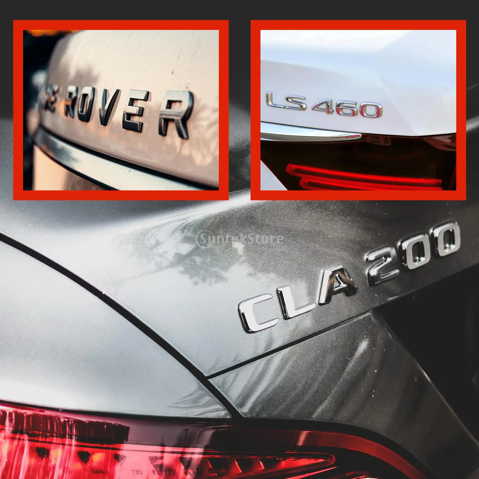 200-Piece-3D-Chrome-Car-Emblem-Badge-Decal-Car-Letters-Number-Sticker ...