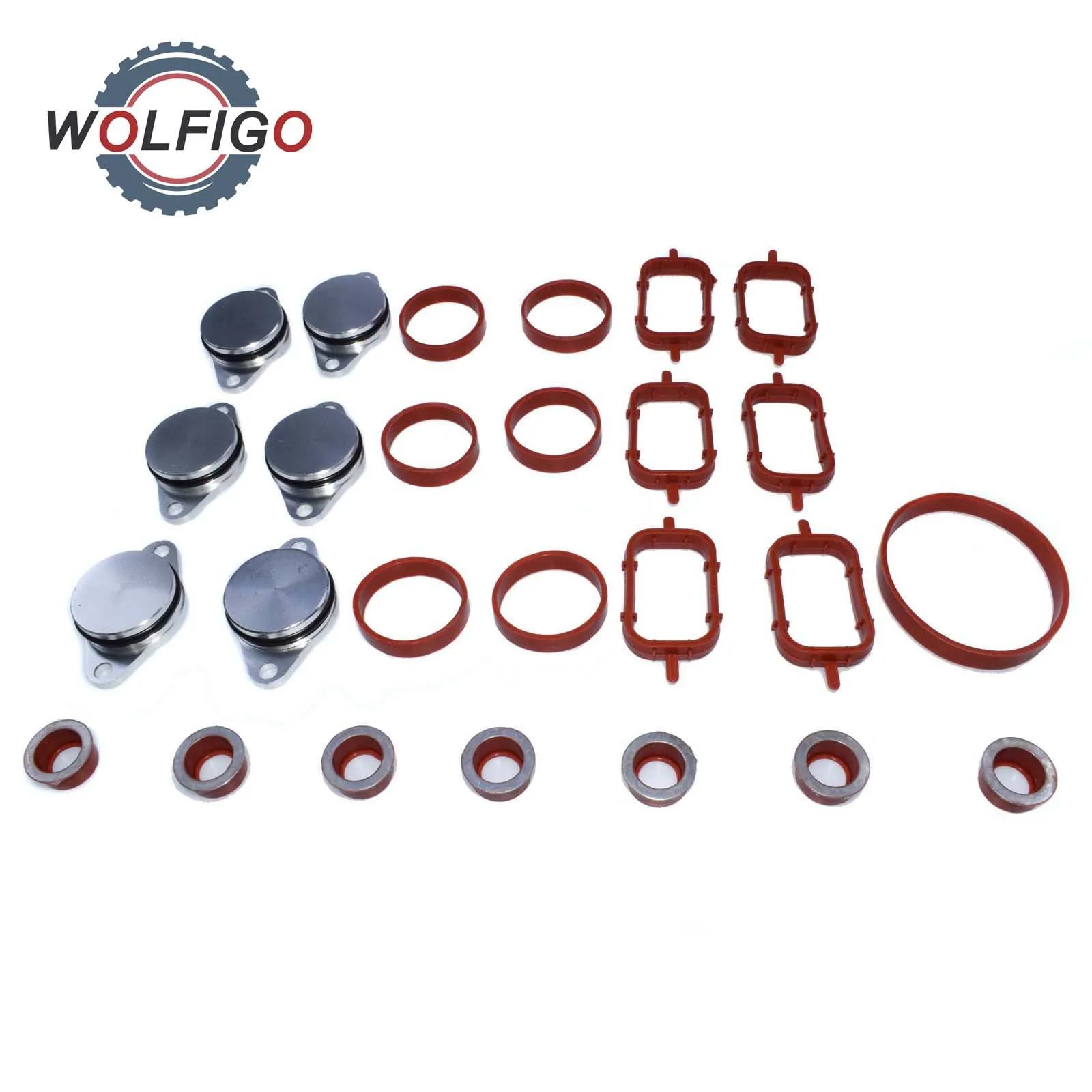 WOLFIGO 32mm / 22mm Aluminium Swirl Flaps Cover Manifold Gasket Kit For ...